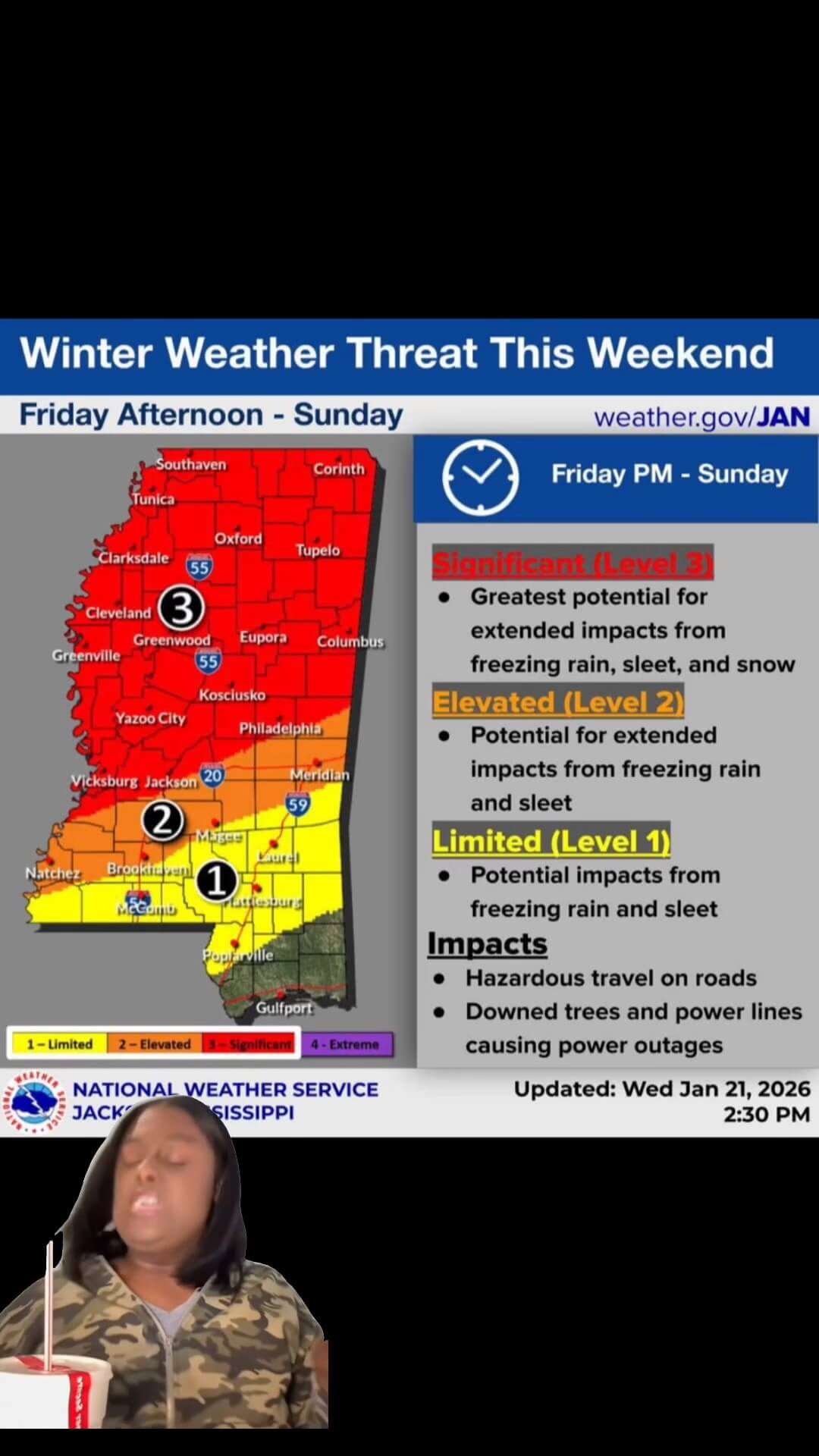 Mississippi prepares for winter weather with forecast of freezing rain ...