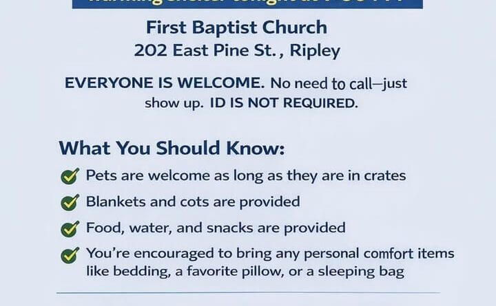Red Cross Opens Warming Shelter in Ripley Tonight | Tippah News