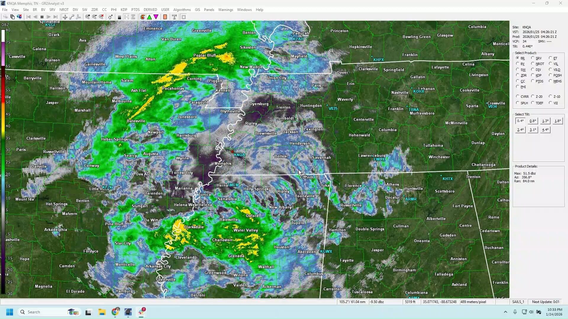 Winter Storm Continues to Impact Region, Radar Shows | Tippah News