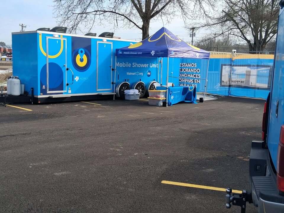 Mobile Shower Units Set Up at Walmart in Ripley Amid Power Outages ...