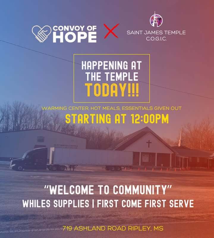 Convoy of Hope and Saint James Temple COGIC Offer Supplies and Warmth ...