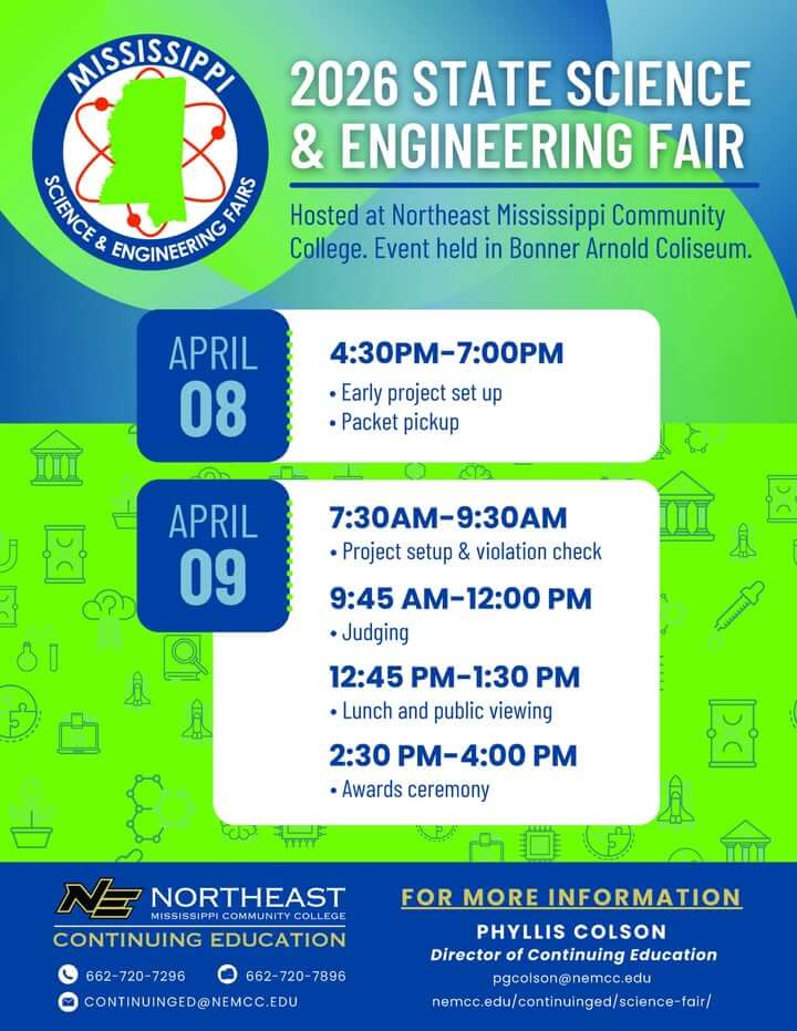 NEMCC to host Mississippi Science & Engineering Fair, seeks volunteer ...